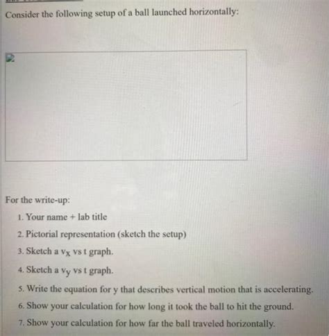 Solved Consider The Following Setup Of A Ball Launched Chegg