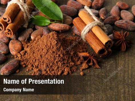 Cocoa Cocoa Beans Powder Spices Powerpoint Template Cocoa Cocoa