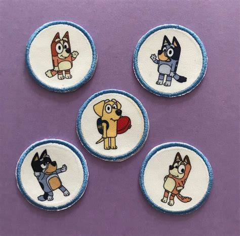 Bluey Inspired Fabric Patches Etsy