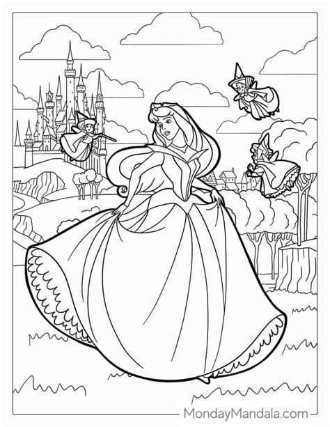 Sleeping Beauty Fairies Coloring Pages