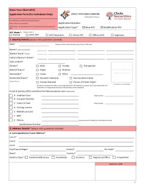 Fillable Online Individual Cvl Kra Kyc Application Form Fax Email Print