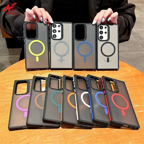 Funda De Carga Magn Tica S24 Ultra Magsafe Armadura Mate Fundas