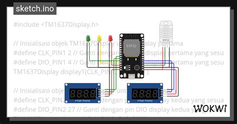 Cek Suhu Esp 32 With Led Wokwi Esp32 Stm32 Arduino Simulator