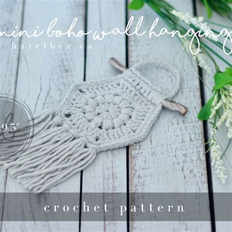 Juniper Wall Hanging Crochet Pattern Boho Farm House Etsy