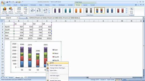 Create A Stacked Column Or Bar Chart Youtube