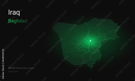 Creative Map Of Iraq Political Map Bagdad Capital Of Iraq World