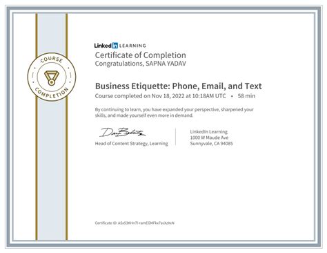 Sapna Yadav On Linkedin Certificate Of Completion