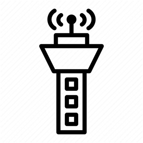 Airport Tower Control Traffic Air Icon Download On Iconfinder