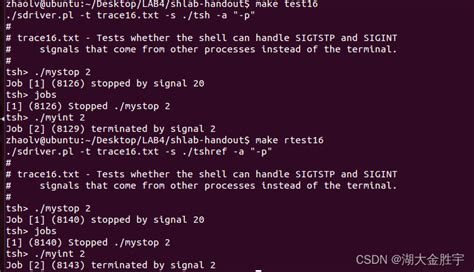 Csapp Shell Lab学会编译tshc调用tsh文件tracexxtxt的功能验证方法 1 使用make命令编译t Csdn博客