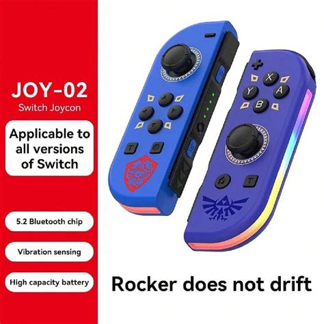 Bluetooth Joystick Compatible With Switch Gamepad With Rgb Light Joy