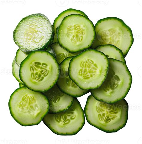 Freshly Sliced Cucumber Rounds Cut Out Stock Png 47601553 Png