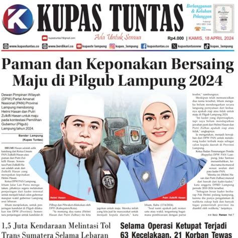 Kupas Tuntas Surat Kabar Harian Kupas Tuntas Edisi Kamis 18 April 2024