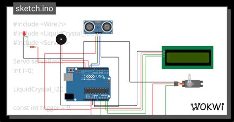 ultrasonic buzzer led lcd wokwi esp32 stm32 arduino simulator