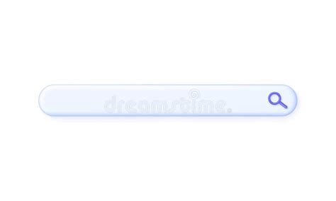 3d Search Bar Illustration Navigation And Search Concept Stock Vector