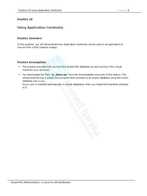 10 Practice 10 Using Application Continuity Pdf Zip File Format