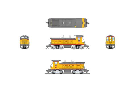 9390 Emd Sw7 Switcher Up 1816 Yellow And Gray No Sound Dcc Ready N