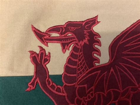 Welsh Flag Red Dragon Passant Double Sided Small Flag By Woven Magic