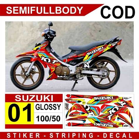 Promo Stiker Striping Decal Suzuki Satria Hiu 120 Semifullbody Variasi