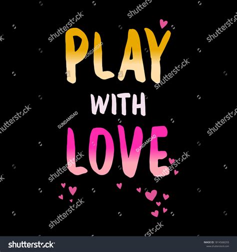 Play Love Abstract Gradientgraphic Design Print Stock Vector Royalty