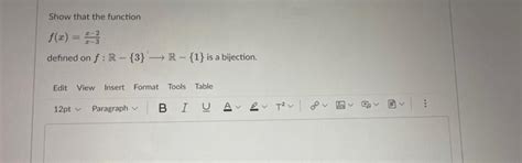 solved show that the function defined on f r {3} r {1} is