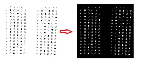 Omr For Camera Based Images Using Matlab Stack Overflow