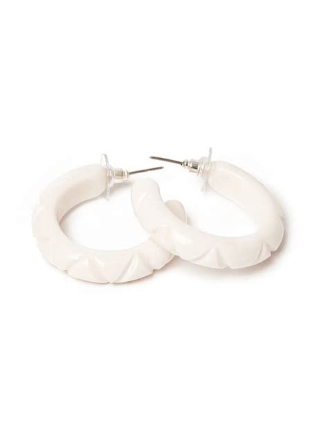 Salty Heavy Carve Hoop Earrings Chosen By Vivien Of Holloway