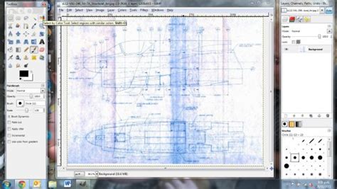 Restoring Old Blueprints Using Gimp Secret Projects Forum