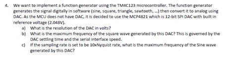 Solved We Want To Implement A Function Generator Using Chegg