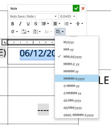 Date Format On A Drawing Onshape