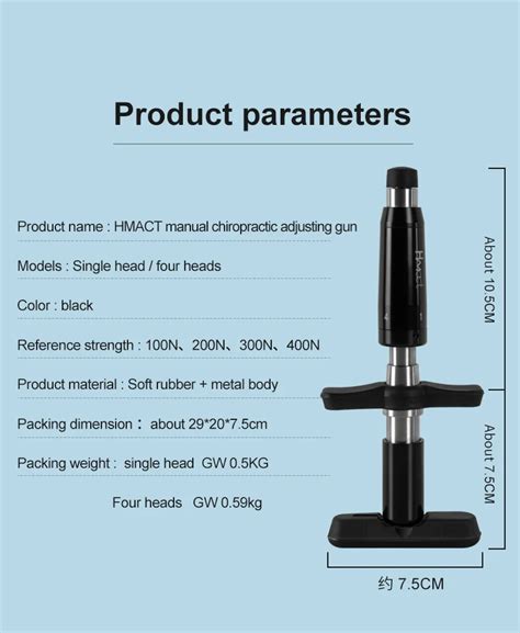 400n Black Portable Manual Chiropractic Activator Adjusting Tool