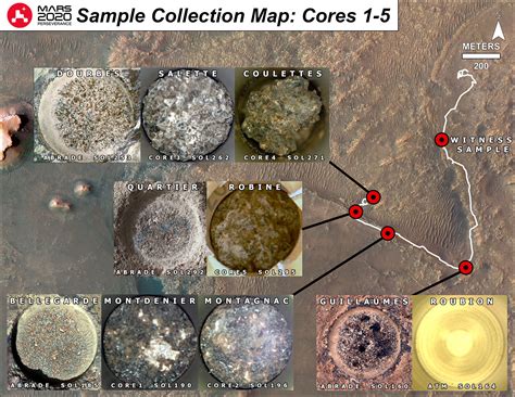 Mapping Perseverance S First Six Samples NASA Mars Exploration