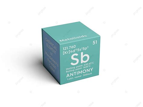 Metalloid Antimony Stibium A Chemical Element Classified By Mendeleevs