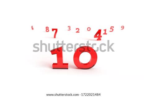 Red Number 10 Other Numbers On Stock Illustration 1722021484 Shutterstock