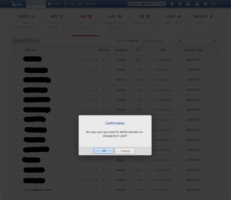 Can Not Delete Cyrillic Dns Domain Error Dns Domain Doesnt