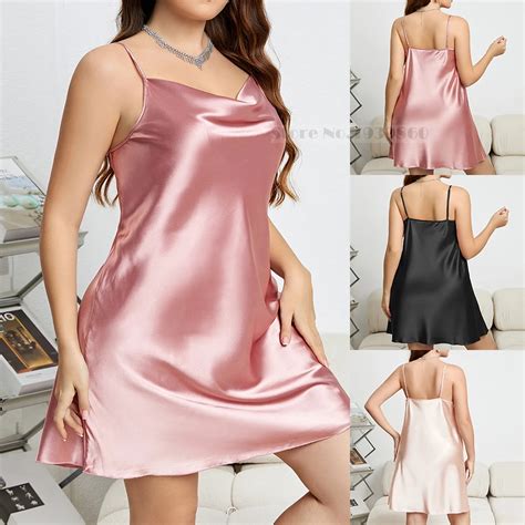 Large Size 3xl 4xl 5xl Female Nightgown Sexy Suspender Nightdress Pink