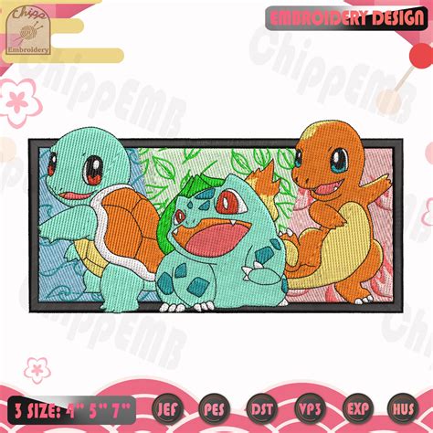 Pokemon Embroidery Design Anime Embroidery File Machine Em Inspire