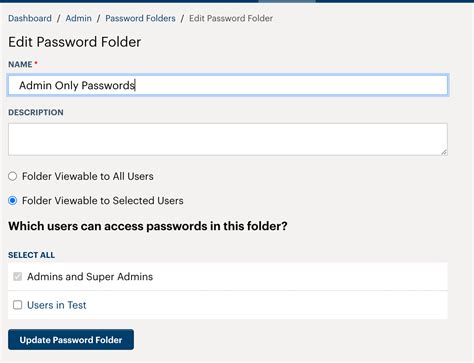 Password Folders Hudu Support