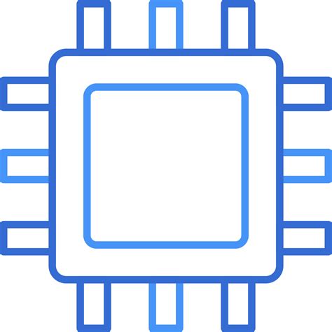 Processor Technology Icon With Blue Duotone Style Computing Diagram Download File Folder