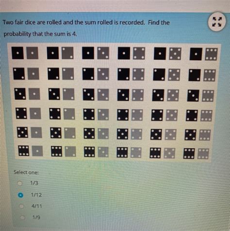 Solved Two Fair Dice Are Rolled And The Sum Rolled Is Chegg Com