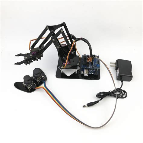 4自由度机械臂 Arduino 遥控ps2 拼装机器人编程mg90s机械手 小钉锤创客官网