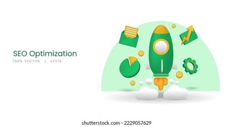 3d Vector Illustration Concept Seo Optimization Stock Vector Royalty