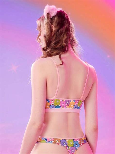 Is That The New Romwe X Care Bears Cartoon Graphic Contrast Binding Lingerie Set Romwe Usa