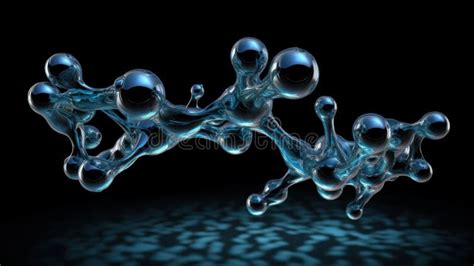 Microcosmic World A Close Up Of A Detailed Molecular Structure Stock