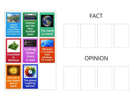 Fact Vs Opinion Group Sort