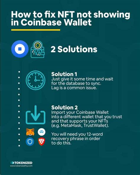 Solved NFT Not Showing In Coinbase Wallet Tokenized