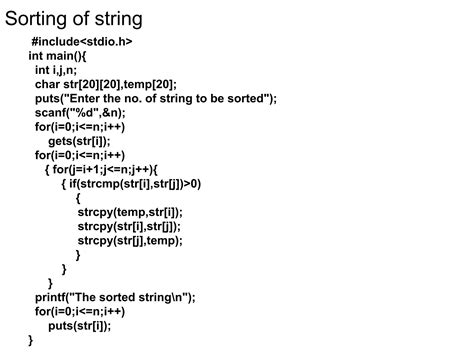 Handling Of Character Strings C Programming Ppt