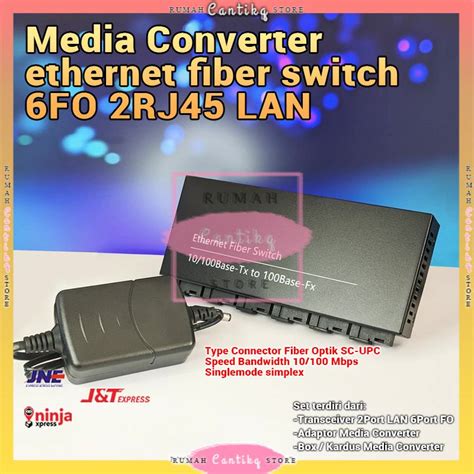 1 Pcs 100mbps 6 Port Sc Fiber 2 Port Rj45 Fiber Optic Ethernet Converter Lazada Indonesia
