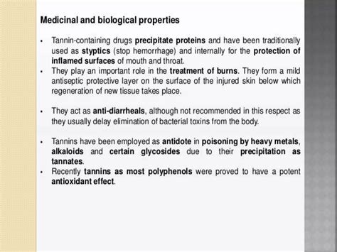 Tannins Pptx Chemistry Science