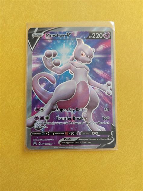 Mavin Mewtwo V Swsh229 Black Star Promo Full Art Pokemon Go Tcg Nm