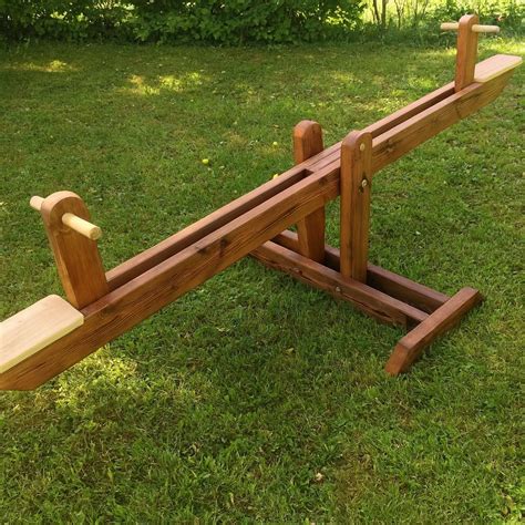 Wooden Seesaw Plan Diy Teeter Totter Pdf Guide Outdoor Playground
